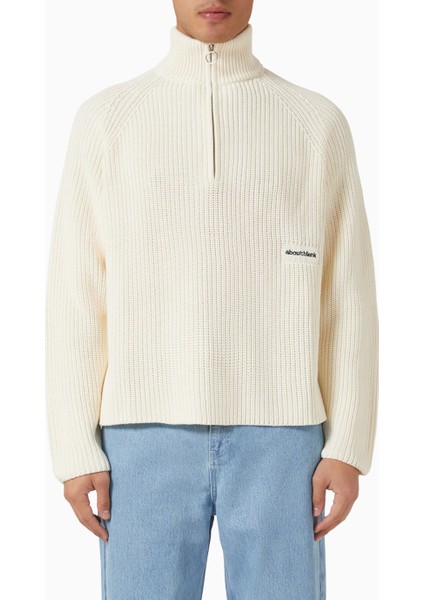 About Blank Funnel Knit Cotton Sweater Erkek Kazak Fiyatı