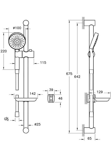 AyrStore Master A45693 1f Sürgülü El Duşu Takımı, Krom Fiyatı