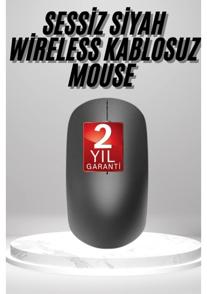 Bosel Siyah Kablosuz Mouse Wireless Mouse Minimal Tasarım Fiyatı