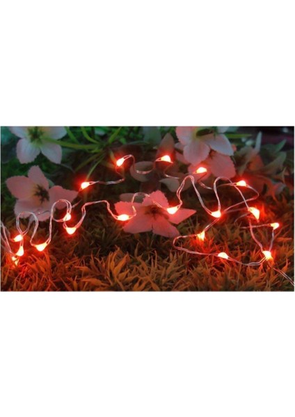 3 Metre Tel LED Işık, 2 Pil, Kırmızı Renk, Çok Parlak ve Fiyatı