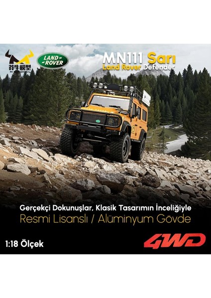 Mn Model MN111 1/18 Land Rover Defender 110 4WD Rc Model Fiyatı