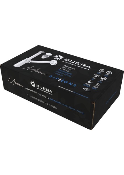 Suera Moon Ayarlanabilir Lavabo Sifonu + Elixir Pop-Up Set Fiyatı