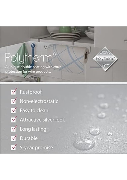 Easyroll - Mutfak Rulo Askısı, Polytherm Kaplama, Gri Fiyatı