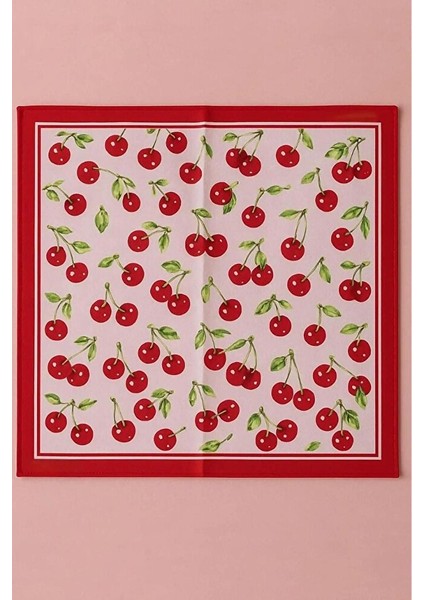 Kiraz Desen %100 Pamuk Fular Bandana Fiyatı - Taksit Seçenekleri