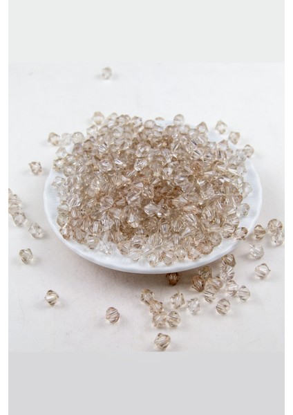 Açık Bej 8 mm Piramit Akrilik Boncuk Aksesuar (25 Gram) Fiyatı