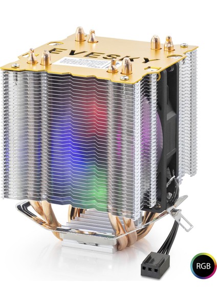 Cpu Işlemci Kule Tipi Soğutucu 500 Serisi Çift Fanlı 4 Bakır Fiyatı