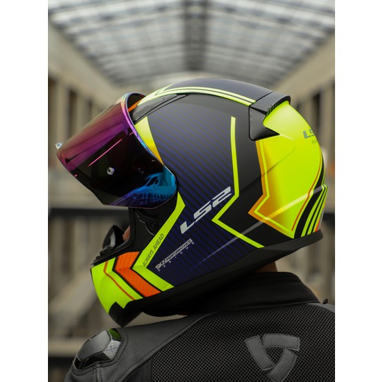 Ls2 Rapıd 2 Extra Mat Neon Sarı-Navy Mavi Kask Fiyatı