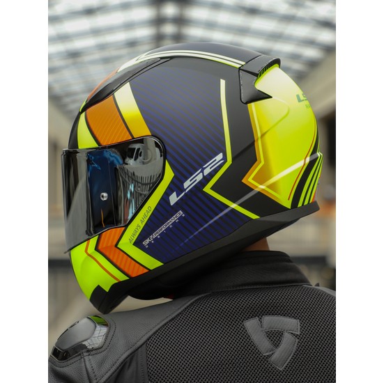 Ls2 Rapıd 2 Extra Mat Neon Sarı-Navy Mavi Kask Fiyatı