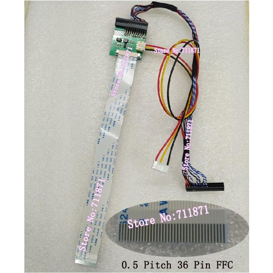 Fanxicm 0.5 Pitch 36P Fpc Ffc Lvds 1ch 8bit LCD Ekran Kablosu B101EAN01.6 Ekran Hattı Kablosu 36