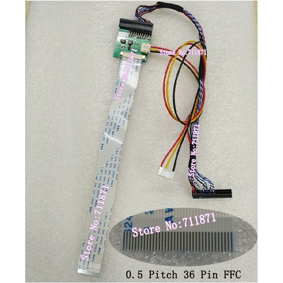 Fanxicm 0.5 Pitch 36P Fpc Ffc Lvds 1ch 8bit LCD Ekran Kablosu B101EAN01.6 Ekran Hattı Kablosu 36