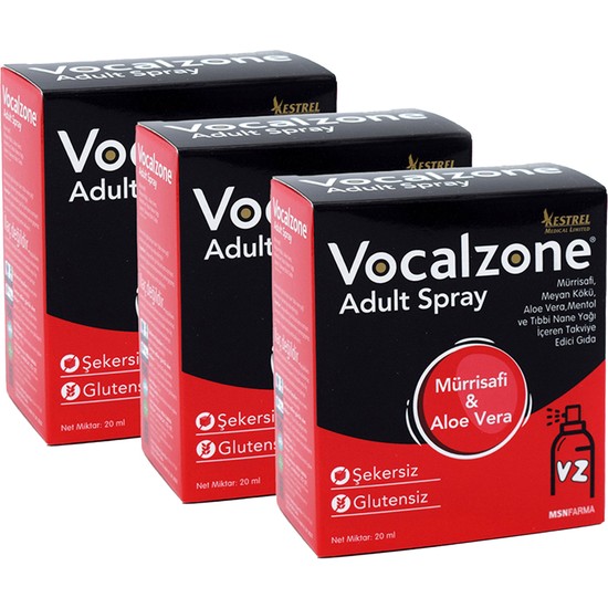 Vocalzone Adult (Yetişkin) Sprey 20ML + 3'lü Paket Fiyatı