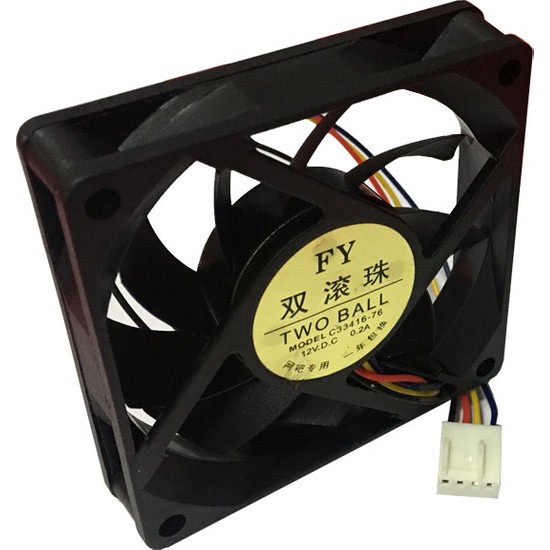 12V 0.2A 7cm 4 Pinli Fan 7X7X1,5 cm 12 Volt 4 Pin Fan Fiyatı