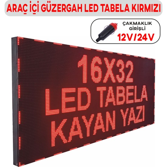 Ledeksis 16 x 32 cm Güzergah LED Tabela Servis LED Tabela Fiyatı