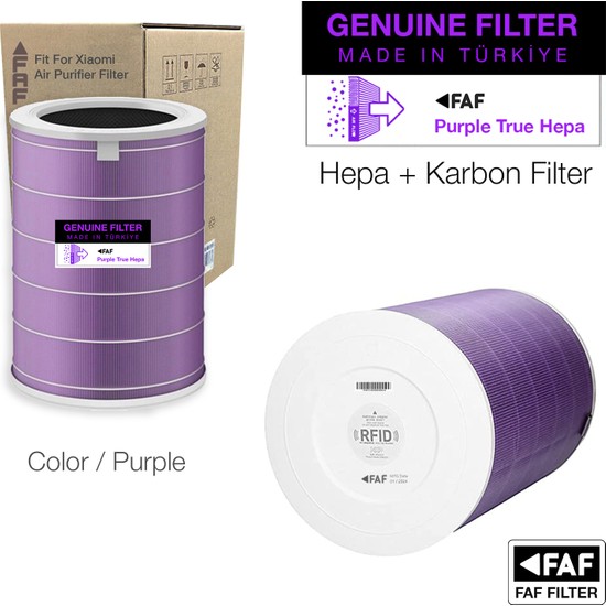 Faf / Purple True HEPA14 Filtre Xiaomi Mi Air Purifier 2s Fiyatı