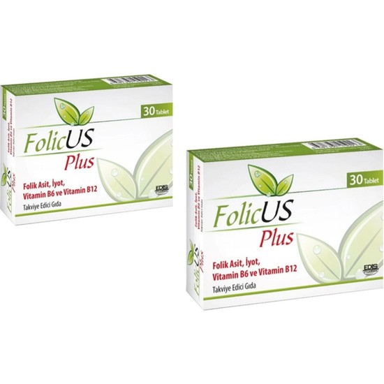 Edis Pharma Folicus Plus Folik Asit 30 Tablet 2 Adet Fiyatı