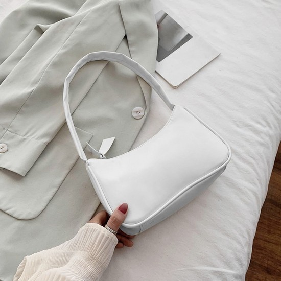 Qiuming Shop Beyaz Stil Retro Kadın Çantaları Rendy Vintage Fiyatı
