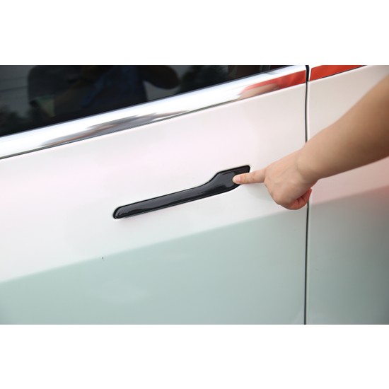 V-Tes Tesla Model Y / 3 Kapı Kolu Kaplaması Parlak Karbon Fiyatı