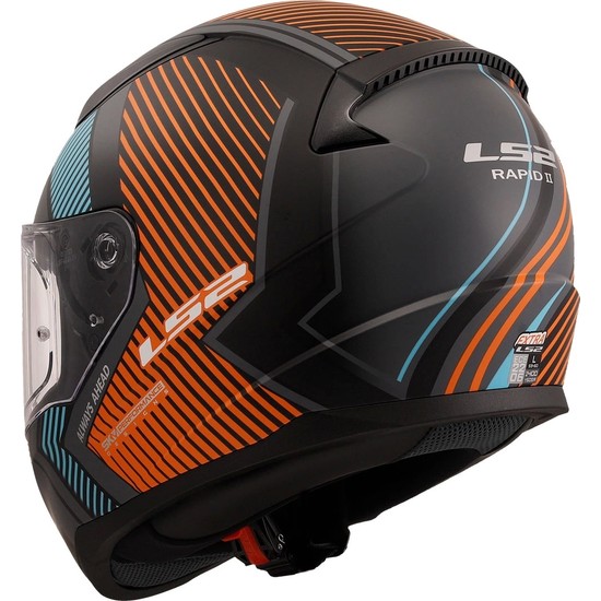 Ls2 Rapıd 2 Extra Mat Gri-Neon Turuncu Kask Fiyatı