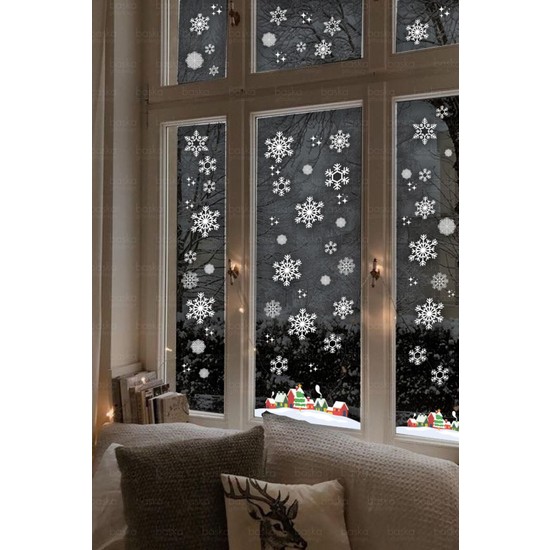 Yeni Yıl Kar Taneleri Sticker Seti - Kış Temalı Kar Taneleri Fiyatı