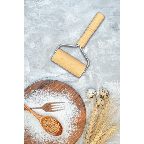 Halmak Ahşap Saplı Rulo Hamur Açıcı Merdane Cilalı Oklava Fiyatı