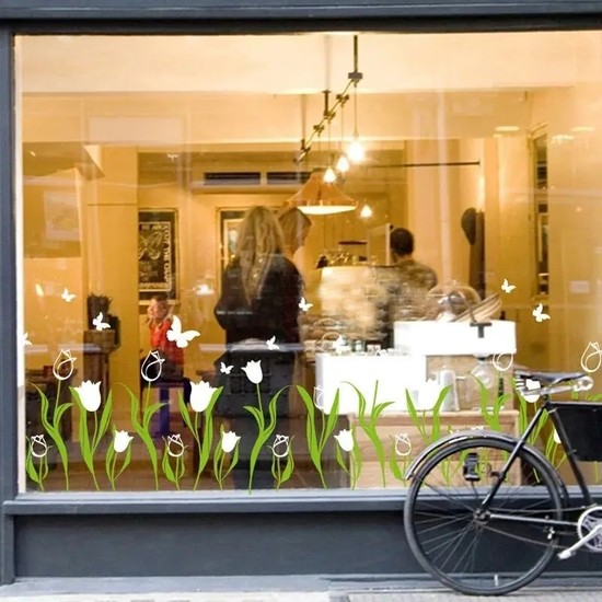 Qiuhong Shop 3 NO.95538 Stil Pencere Sticker Cam Filmi Duvar Fiyatı