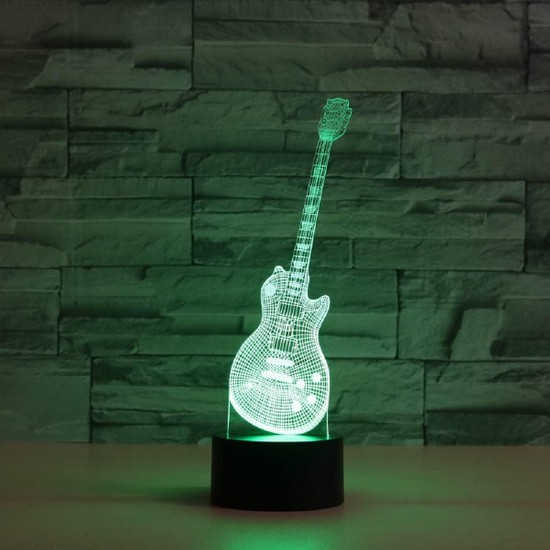 Shatıan Çocuklar Için Gece Lambası 3D Yeni Gitar LED Lamba Fiyatı