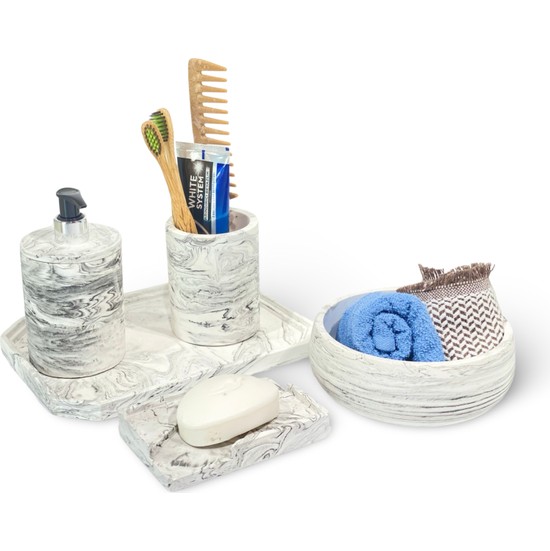 Chiko Mall 5 Li Havluluklu Banyo Aksesuar Seti - Mumluk ve Fiyatı