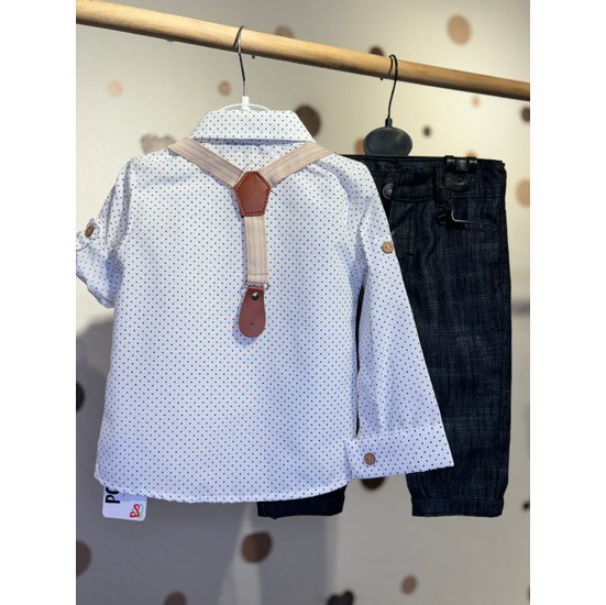 Mini Me Kids Gömlekli Pantolon Askılı Takım-Erkek Bebek Fiyatı