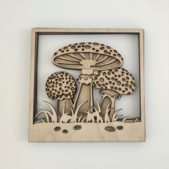 Cutline Lazer Kesim Ahşap Muhteşem Mantar Tablo Fiyatı