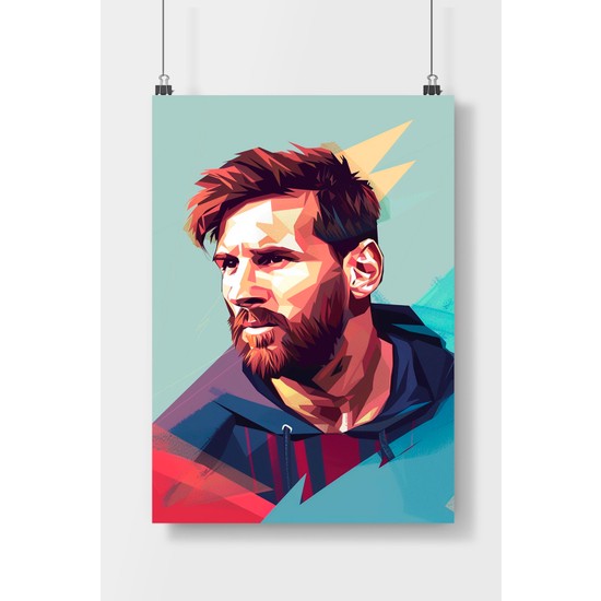 Poster City 2d Flat Lionel Messi Ünlü Futbolcu Poster Fiyatı