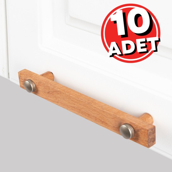 Artı Woods Dolap Kulpu, 10 Adet - Doğal Ahşap Kulp, Cekmece Kulpu ...