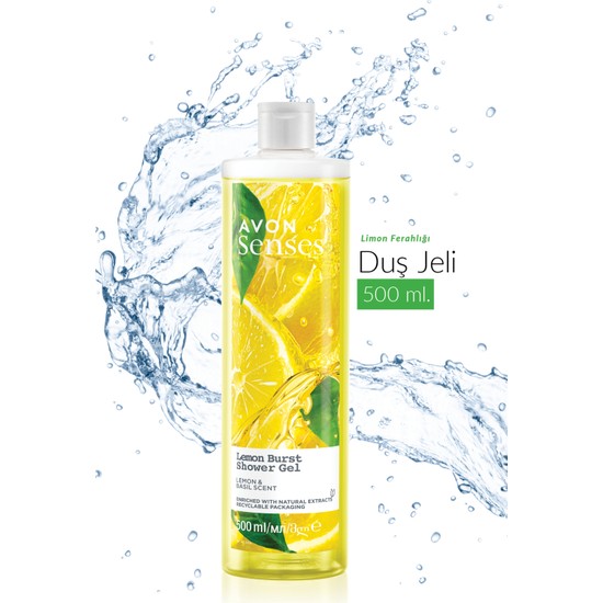 Avon Senses Lemon Burst Limon ve Reyhan Kokulu Duş Jeli 500 Fiyatı