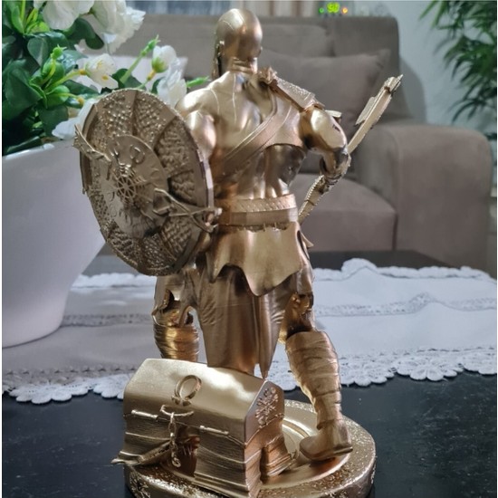 Ayyıldız Luxury Kratos God Of War Gold Varak Chracter Figure Fiyatı