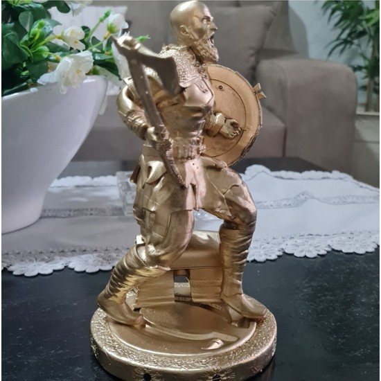 Ayyıldız Luxury Kratos God Of War Gold Varak Chracter Figure Fiyatı