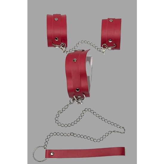 Kırmızı Kelepce ve Tasma Set 800477 Fiyatı - Taksit Seçenekleri