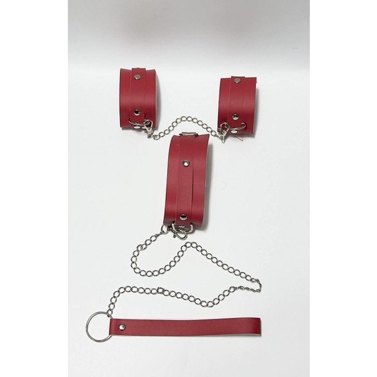 Kırmızı Kelepce ve Tasma Set 800477 Fiyatı - Taksit Seçenekleri