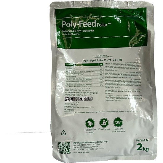 Haifa Poly Feed 21-21-21 Me Dengeli Gübre 2 kg Fiyatı