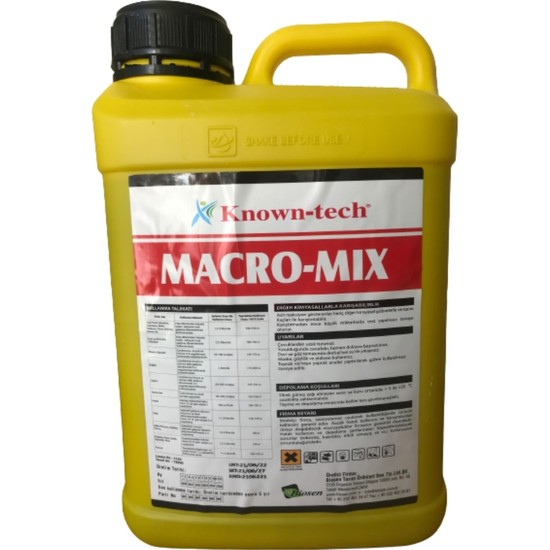 Doğa Market Known-Tech Macro-Mix L Npk Gübre Çözeltisi 5 Fiyatı