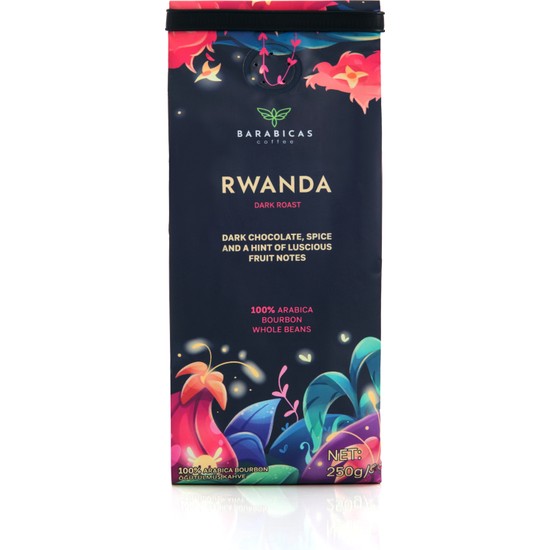 Barabicas Coffee Rwanda Arabica Bourbon Dark Roast Çekirdek Fiyatı