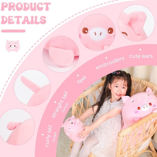 Szjiede 8 Inç Sevimli Pembe Domuz Peluş Doldurulmuş Hayvan Fiyatı