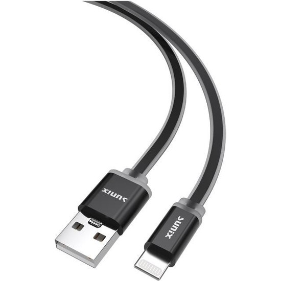 Sunix 3A Soft Kablo Lightning Şarj ve Data Kablosu Siyah Fiyatı