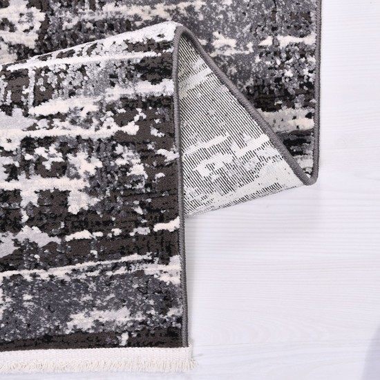 Ganell Siyah Çizgili Polip Makine Halısı Fiyatı