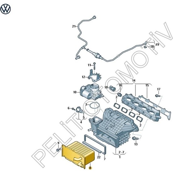 pelit oto Skoda Turbo Intercooler Hava Soğutucu 03F145749B Fiyatı