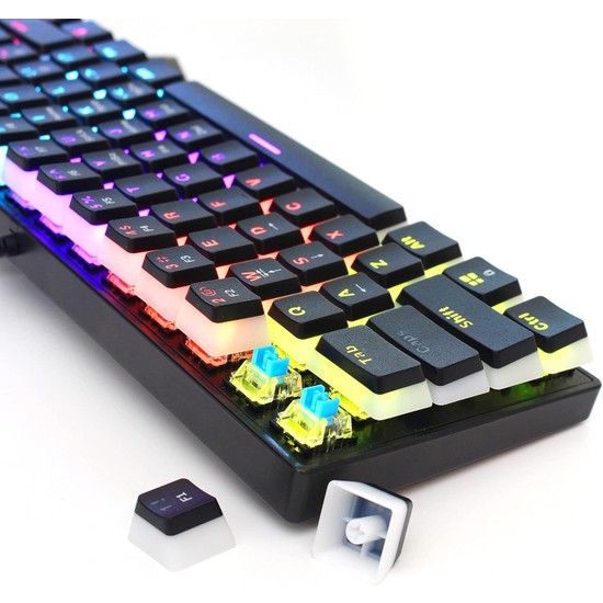 Valkyrie Blue Switch Mekanik Oyuncu Klavye - 61Key Full RGB Fiyatı