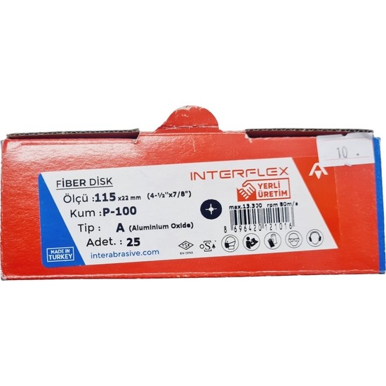 Interflex V115 100 Kum Fiber Disk Zımpara | Hızlı ve Etkili Fiyatı