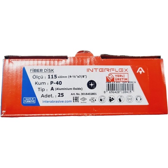 Interflex V115 40 Kum Fiber Disk Zımpara | Hızlı ve Etkili Fiyatı