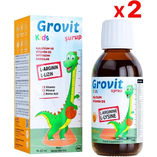 Ferr Grovit Kids Multivitamin Şurup 150 ml 2 Adet Fiyatı