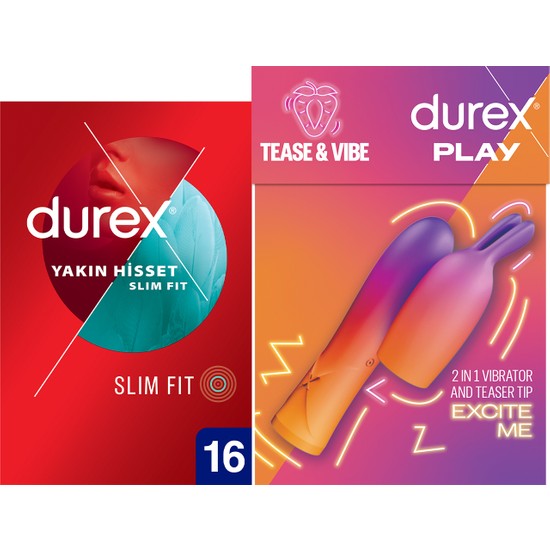 Durex 2'si 1 Arada Vibrator ve Uyarıcı Başlık + Durex Yakın Fiyatı