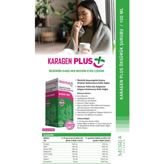 Karagen ve Karamürver Içeren Sıvı Takviye Edicici Gıda 100 Fiyatı