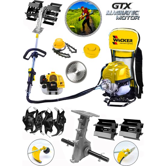 Wacker Germany 3 In 1 Yellow Proxy Series Sırt Tipi Tırpan + Fiyatı